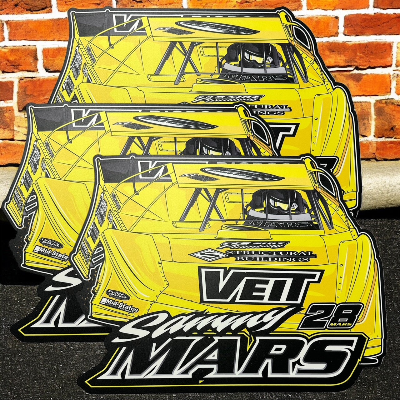 M2602 - Sammy Mars #28 Car Cut Out – Mars Racing 28